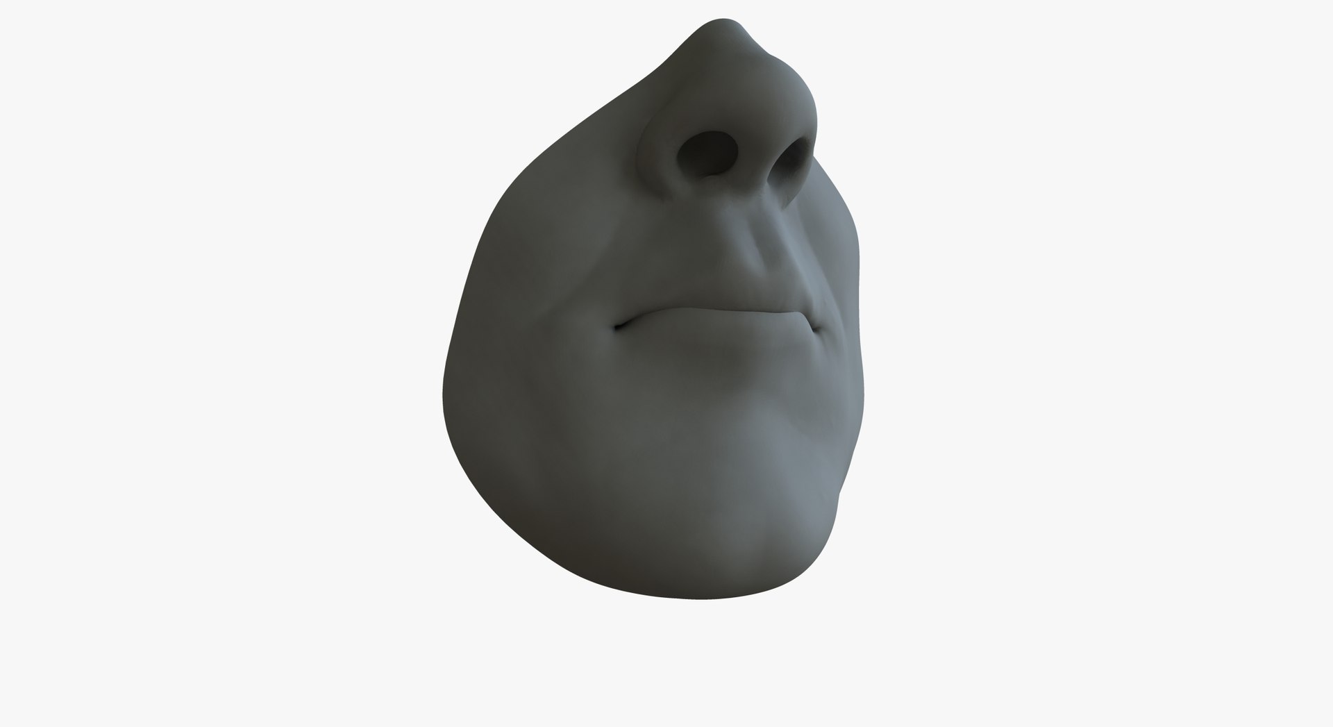 Male Mouth Rig 3d Model
