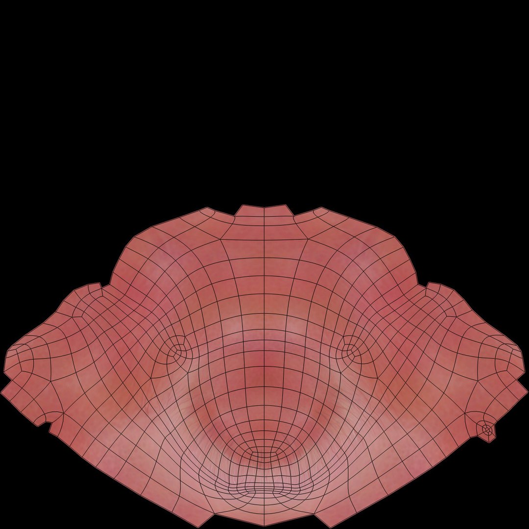 male mouth rig 3d model
