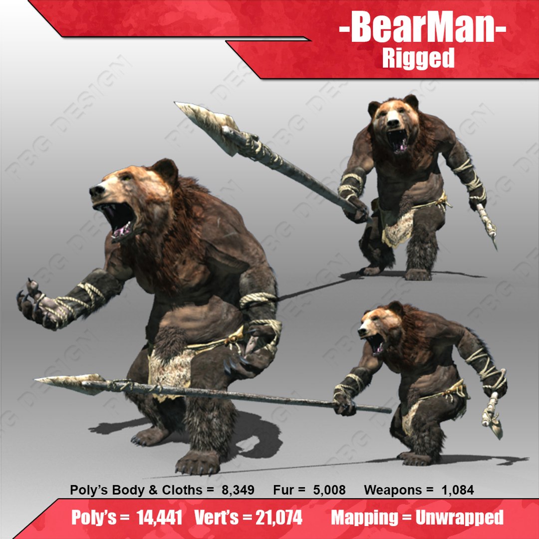 Bear Man 3d Max