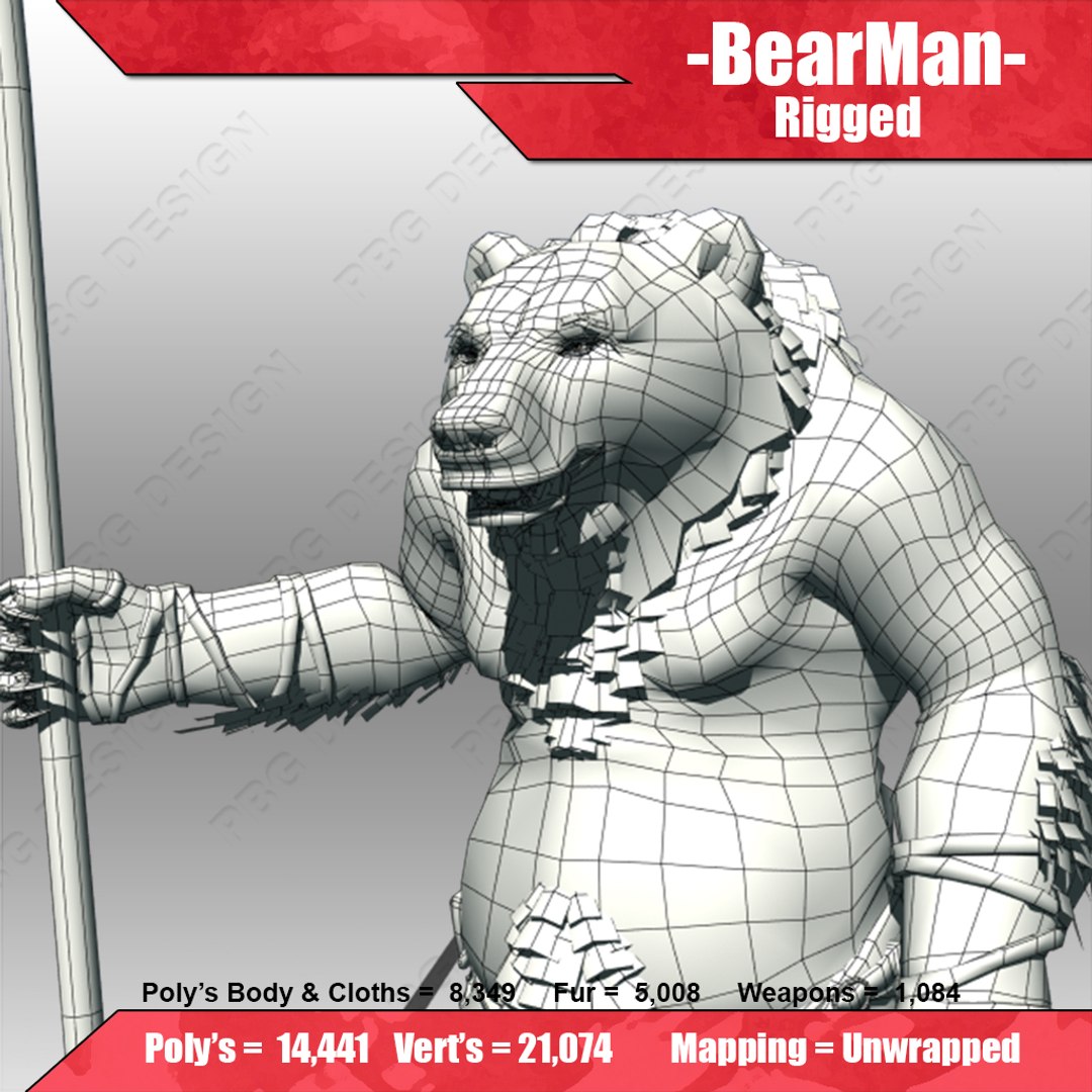 Bear Man 3d Max
