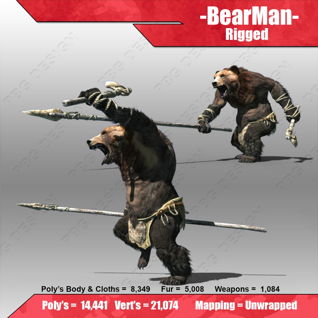 Bear Man 3d Max