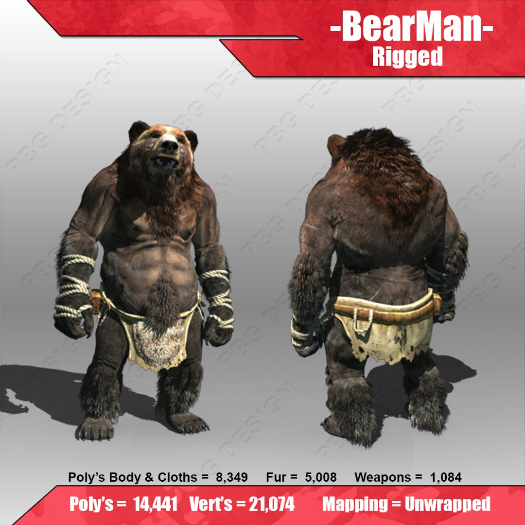 Bear Man 3d Max