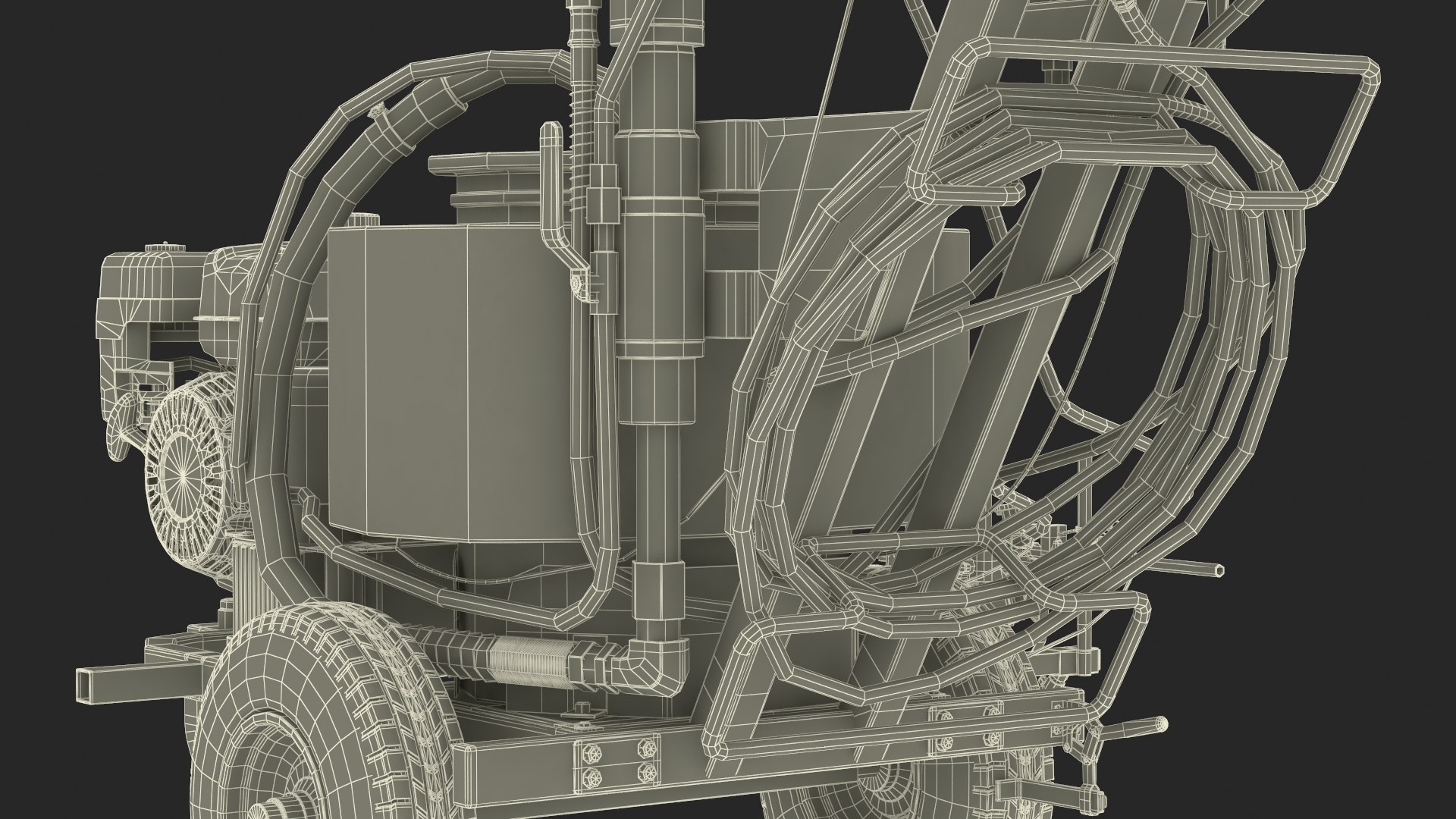 3D Model Cold Paint Road Marking Machine Rigged - TurboSquid 2212189