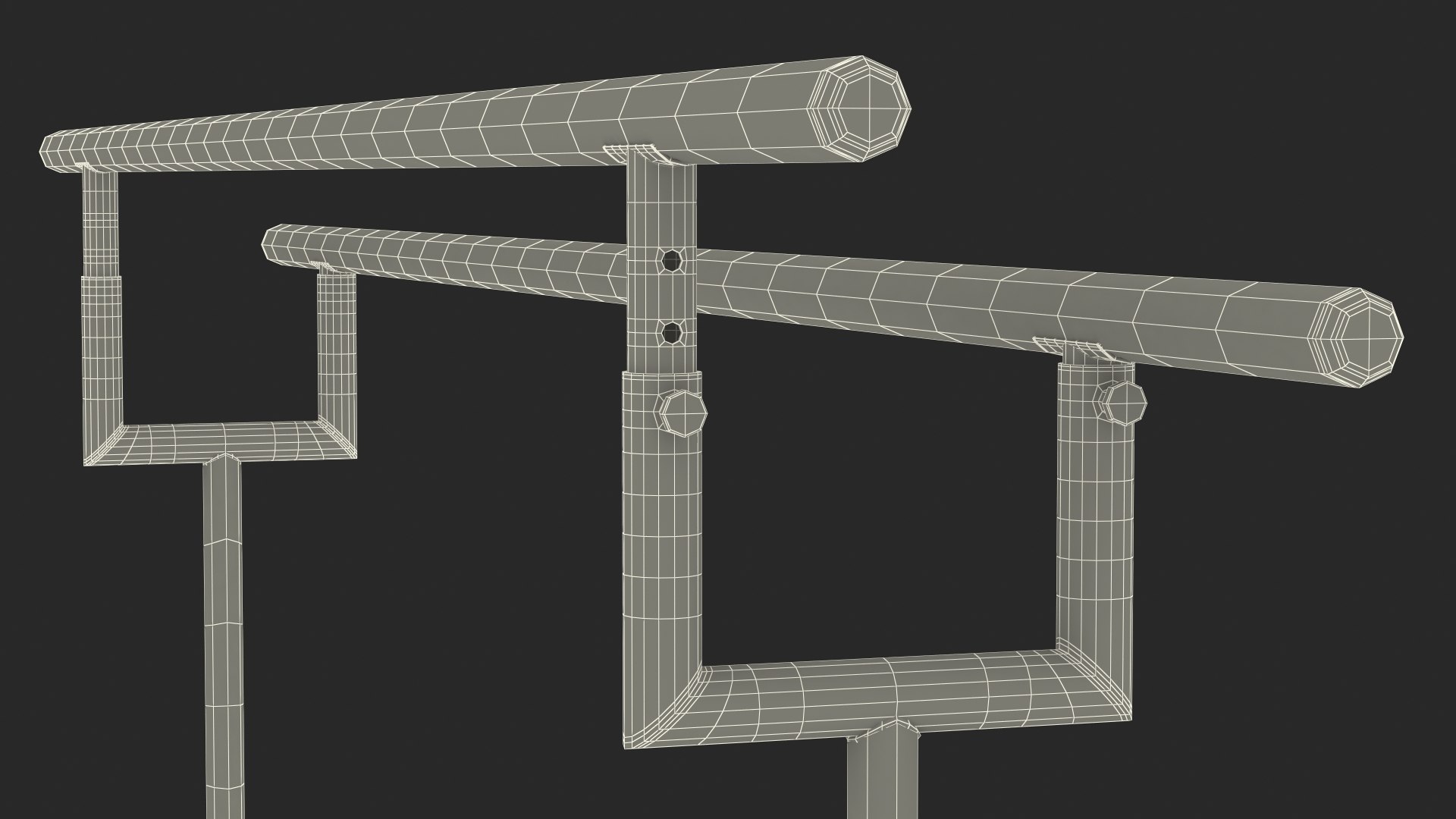 3D Freestanding Ballet Barre model - TurboSquid 2006719