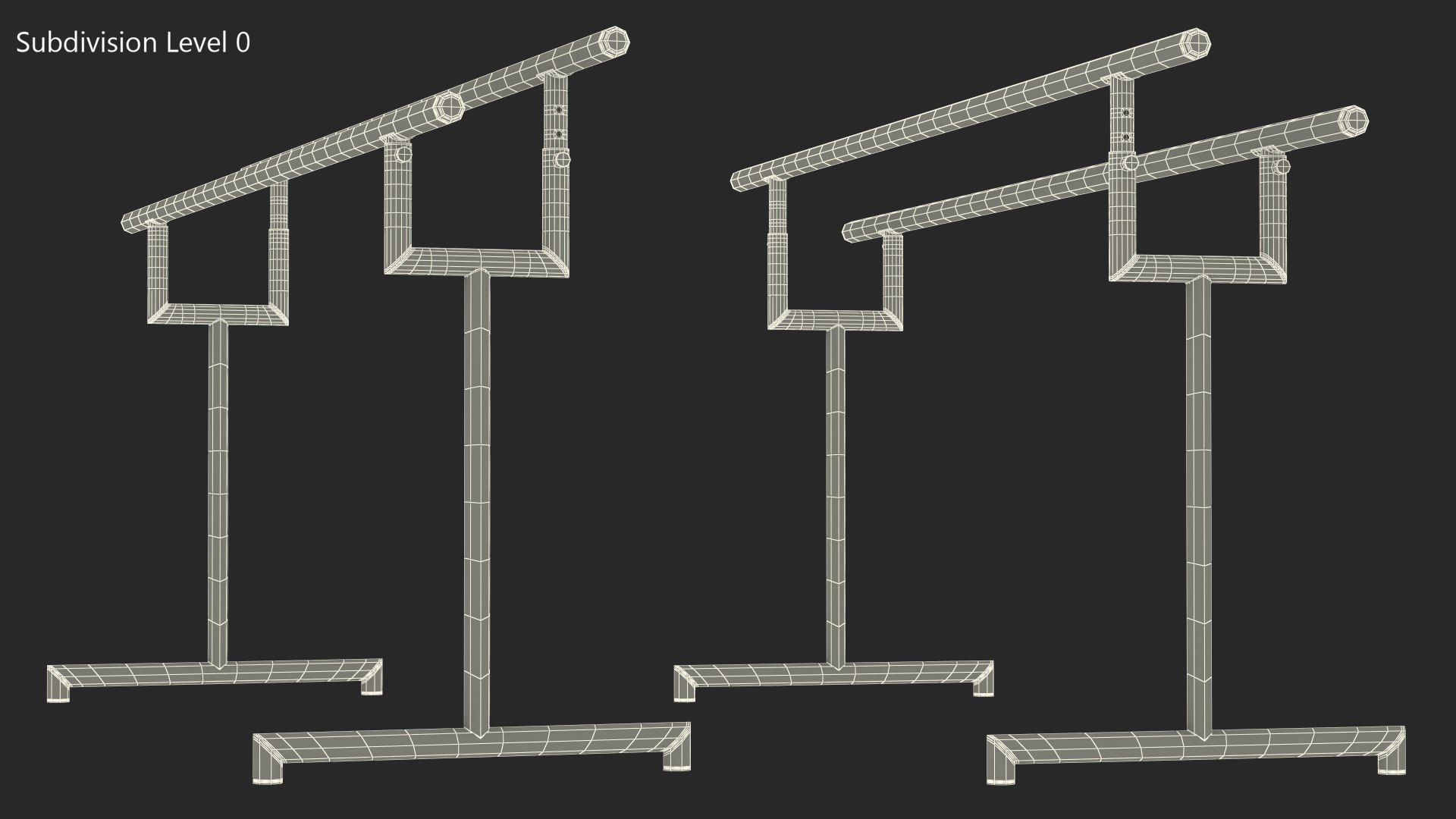 3D Freestanding Ballet Barre model - TurboSquid 2006719