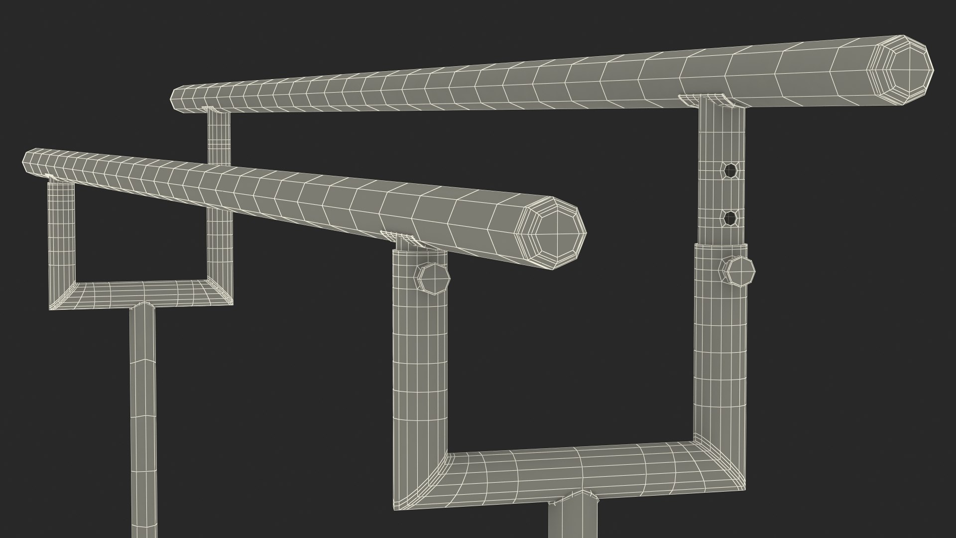 3D Freestanding Ballet Barre model - TurboSquid 2006719