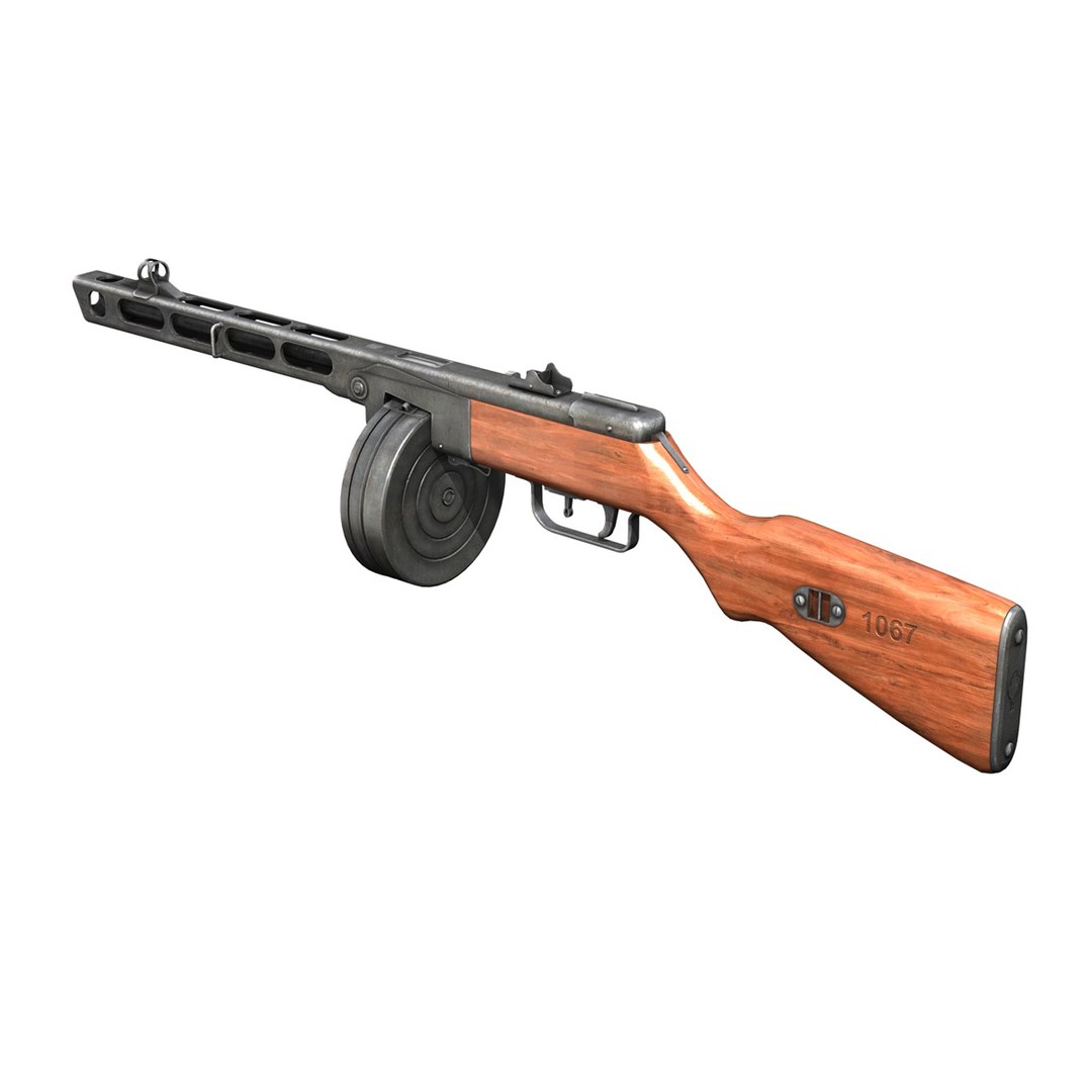 3d Model Ppsh-41 - Soviet Submachine Gun