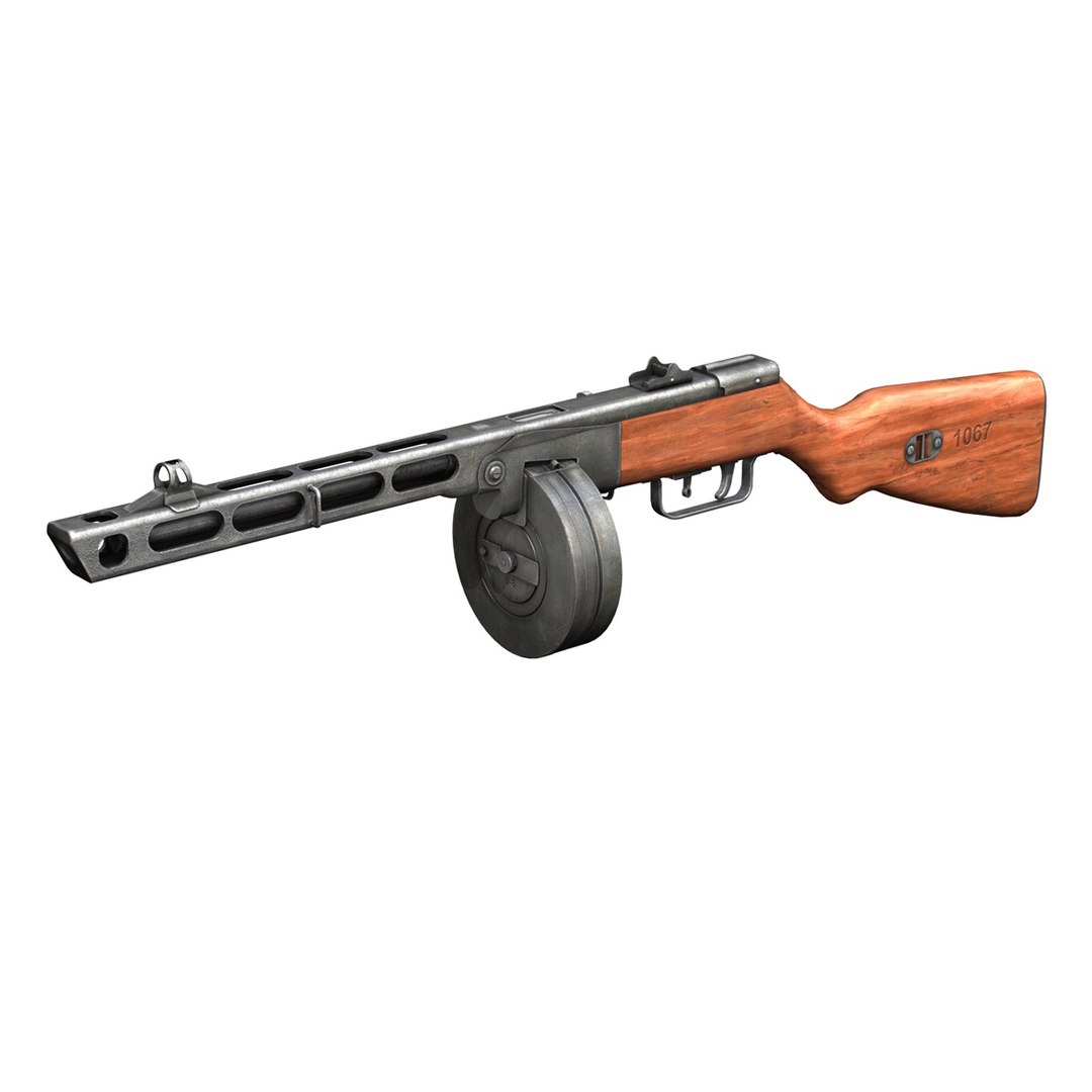 3d Model Ppsh-41 - Soviet Submachine Gun