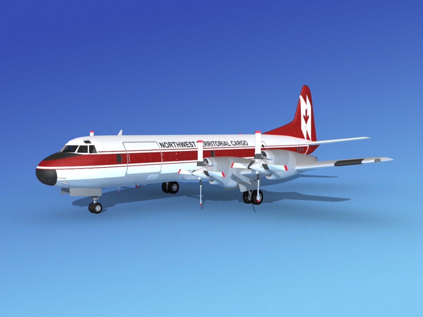 3d propellers electra lockheed cargo model