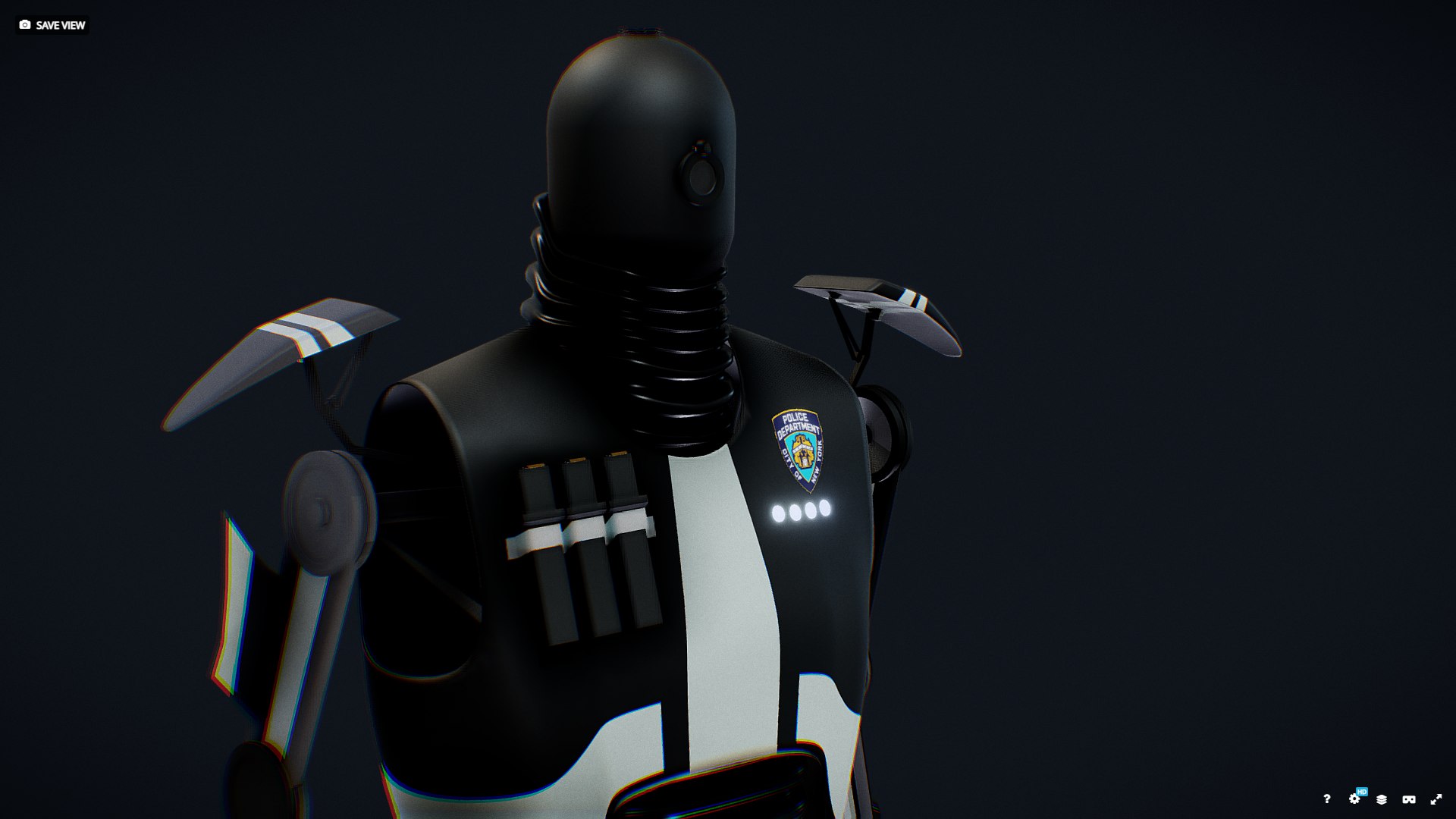 3D Model Robot Sci Fi Police Enforcer - TurboSquid 1917674