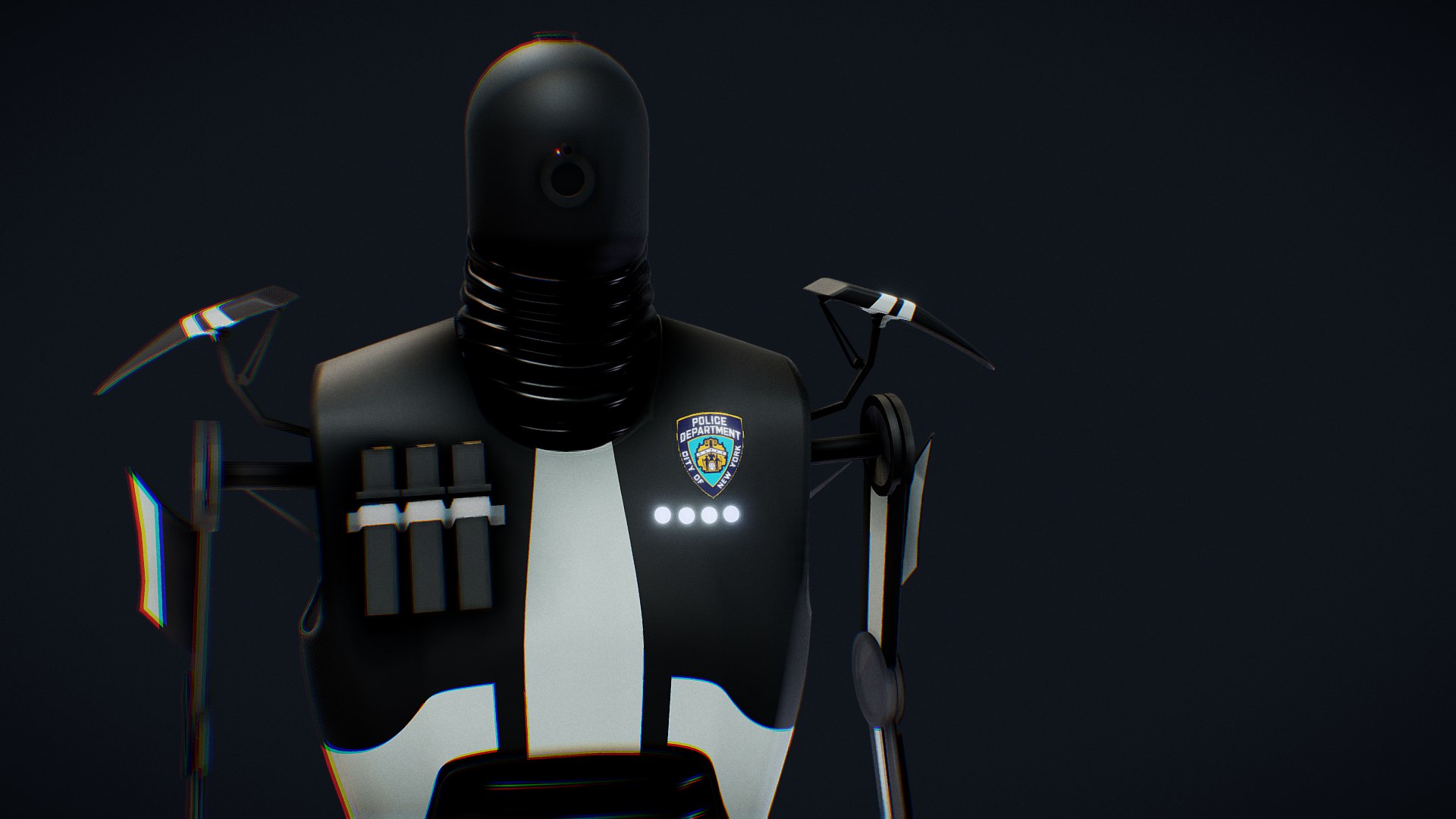 3D Model Robot Sci Fi Police Enforcer - TurboSquid 1917674