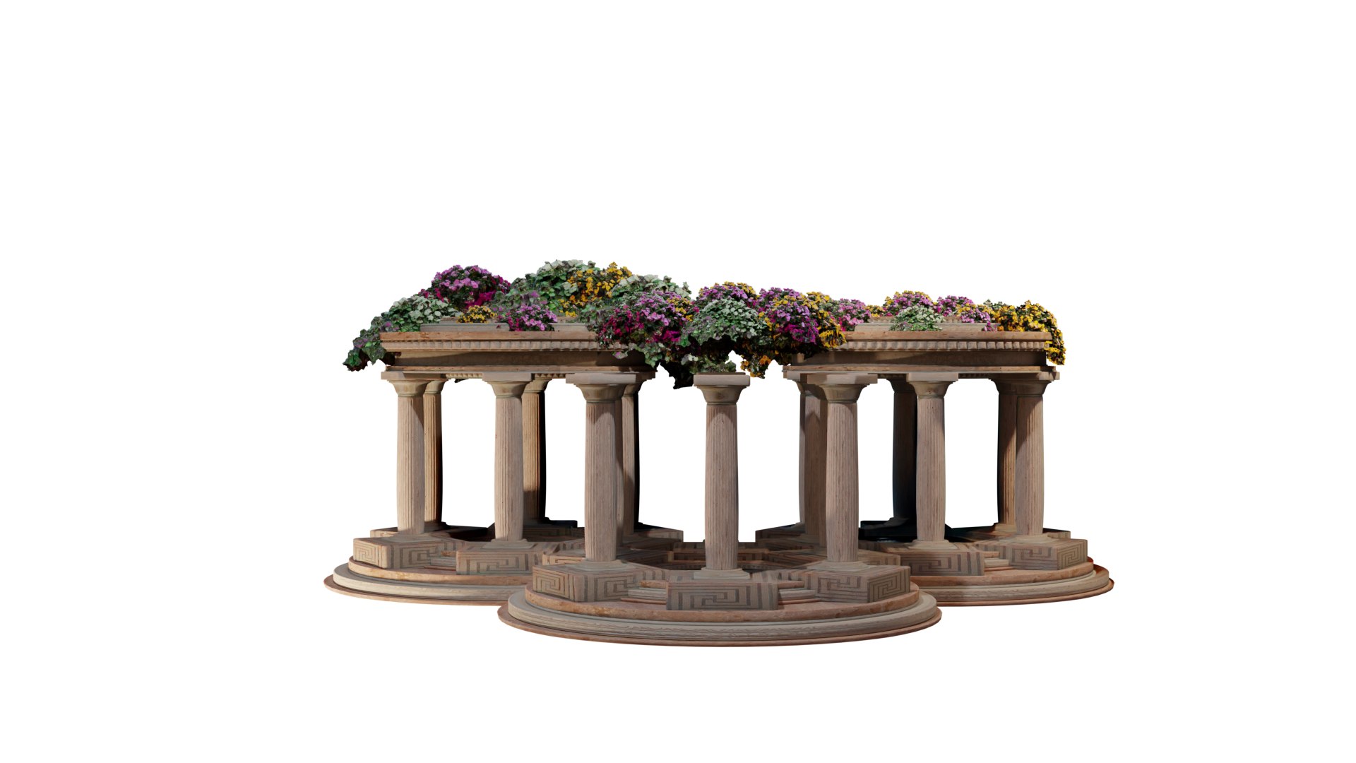 Ancient Architectural Ornament With Doric Columns KIT 3D Model ...