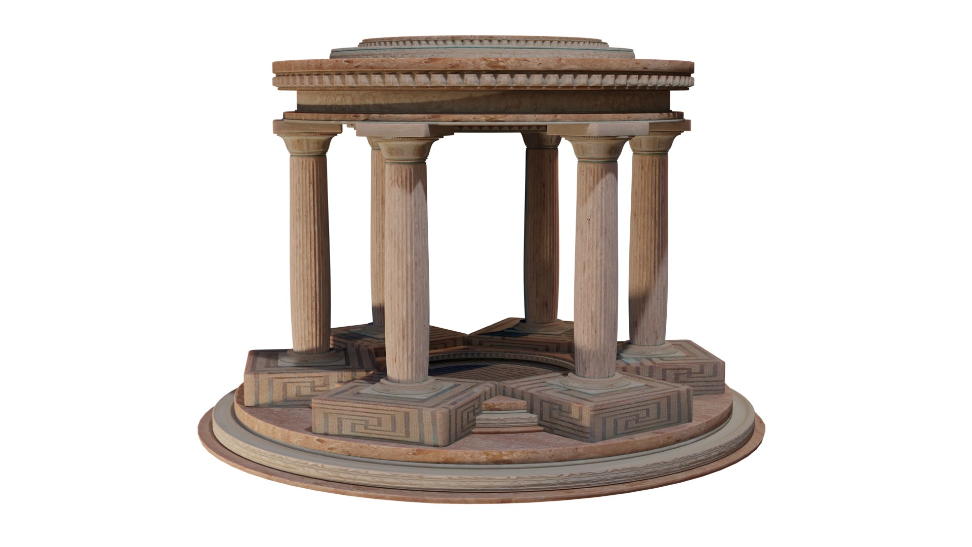 Ancient Architectural Ornament With Doric Columns KIT 3D Model ...