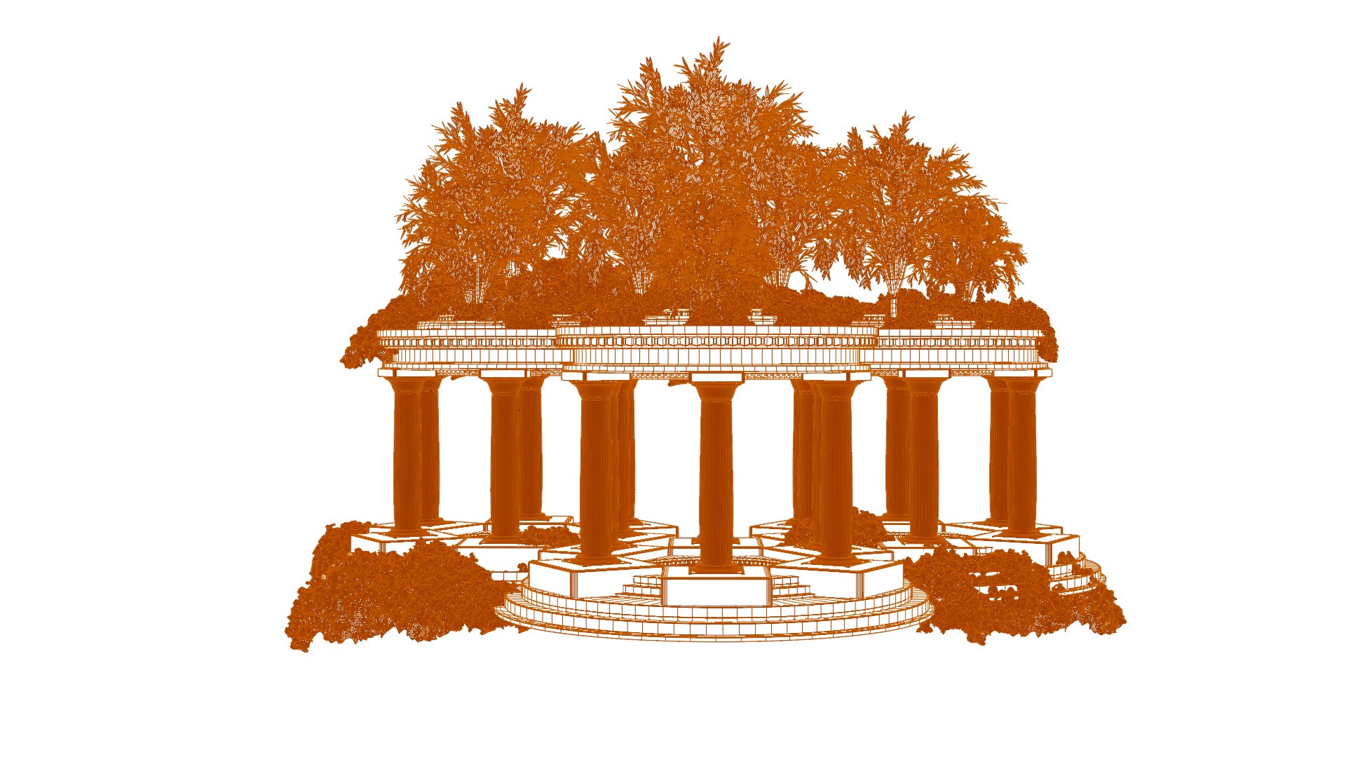 Ancient Architectural Ornament With Doric Columns KIT 3D Model ...