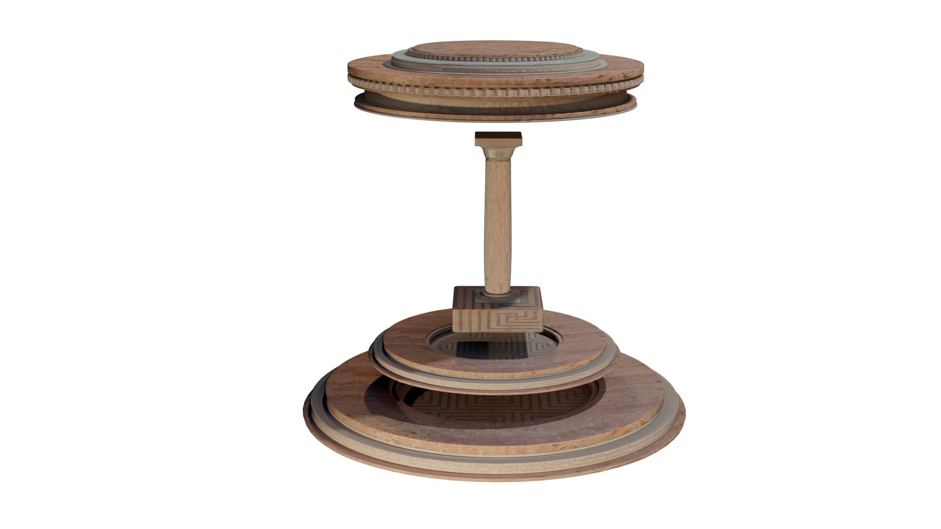 Ancient Architectural Ornament With Doric Columns KIT 3D Model ...