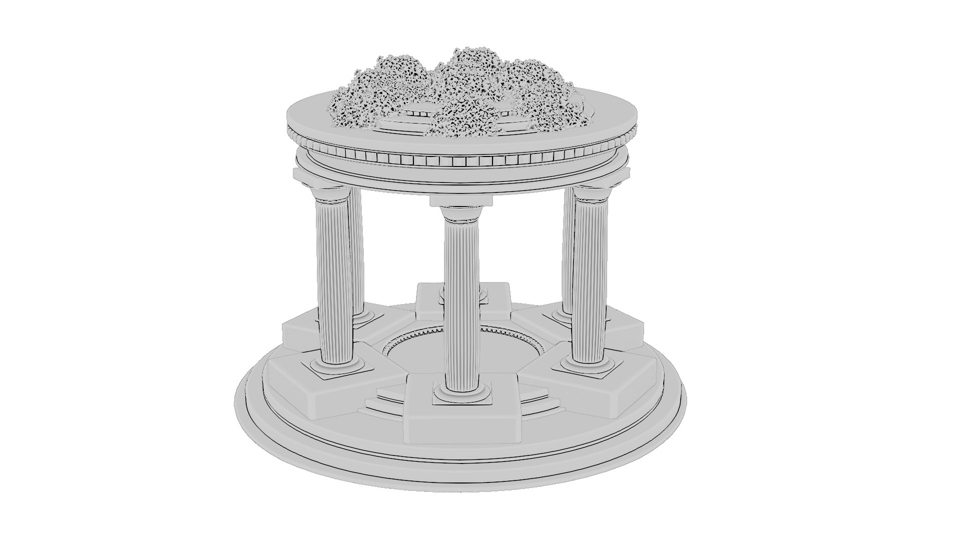 Ancient Architectural Ornament With Doric Columns KIT 3D Model ...