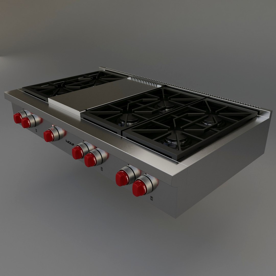 3D appliances cooktop model - TurboSquid 1613284