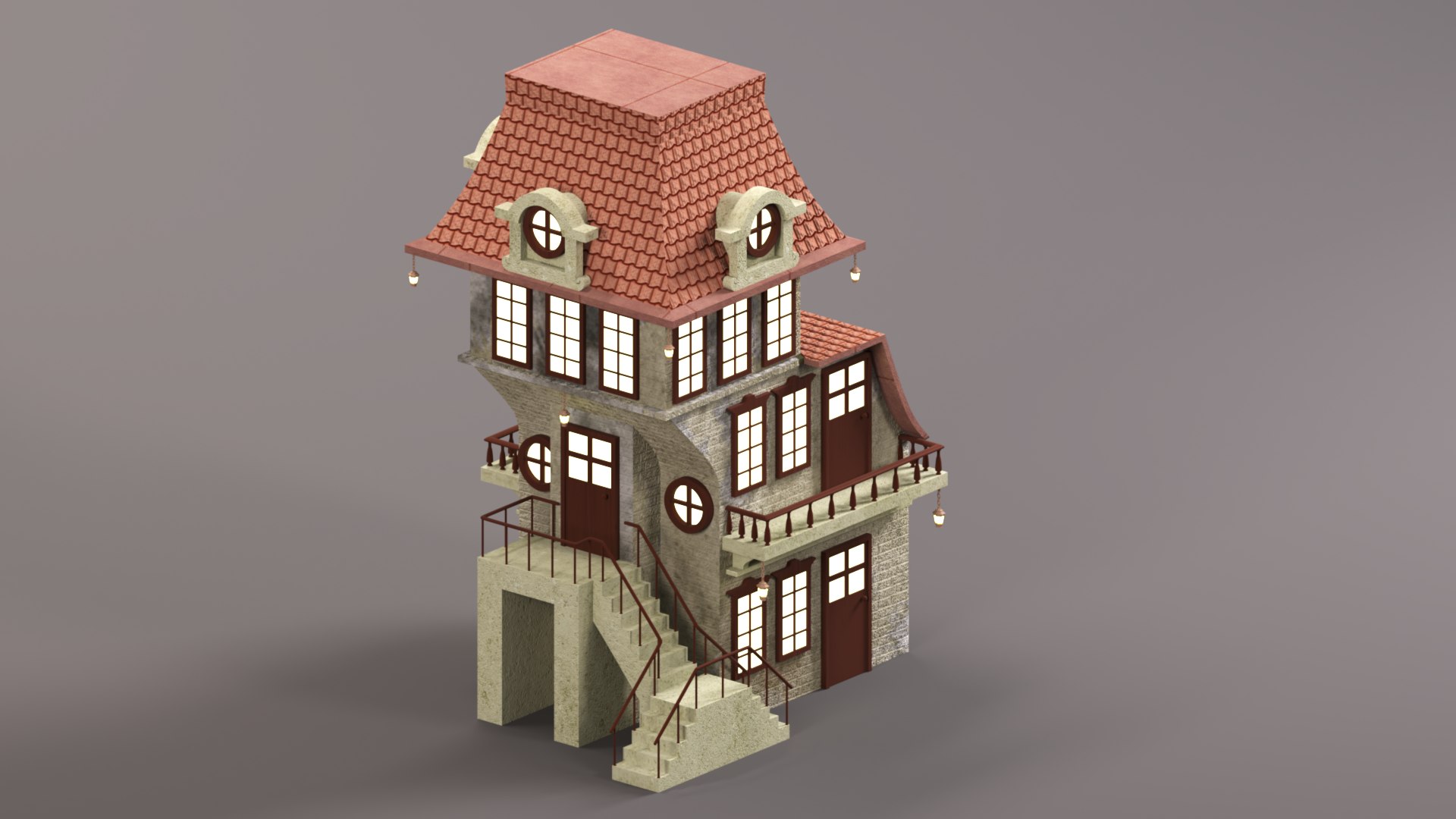 Cartoon House model - TurboSquid 1879961