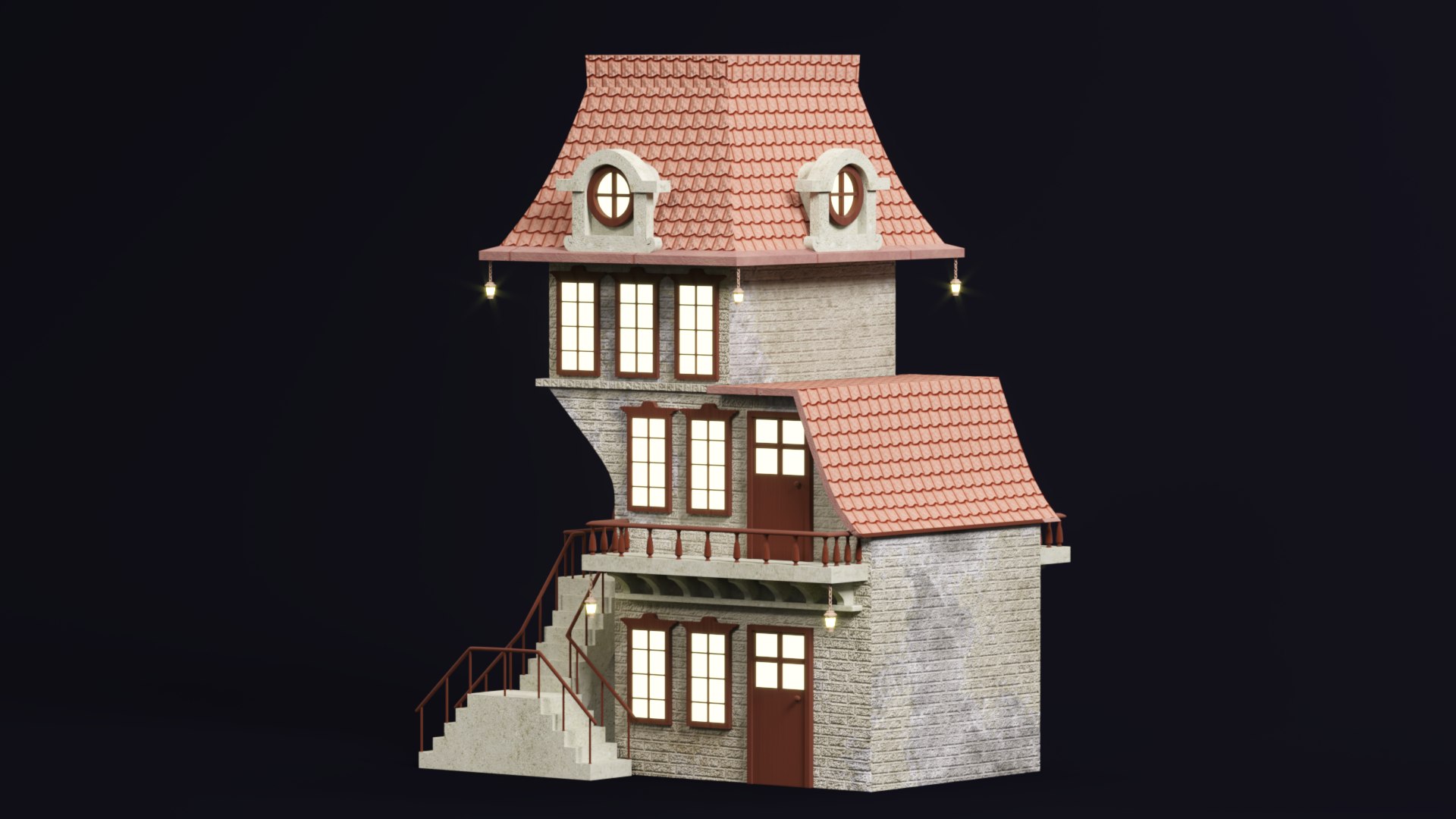 Cartoon House model - TurboSquid 1879961