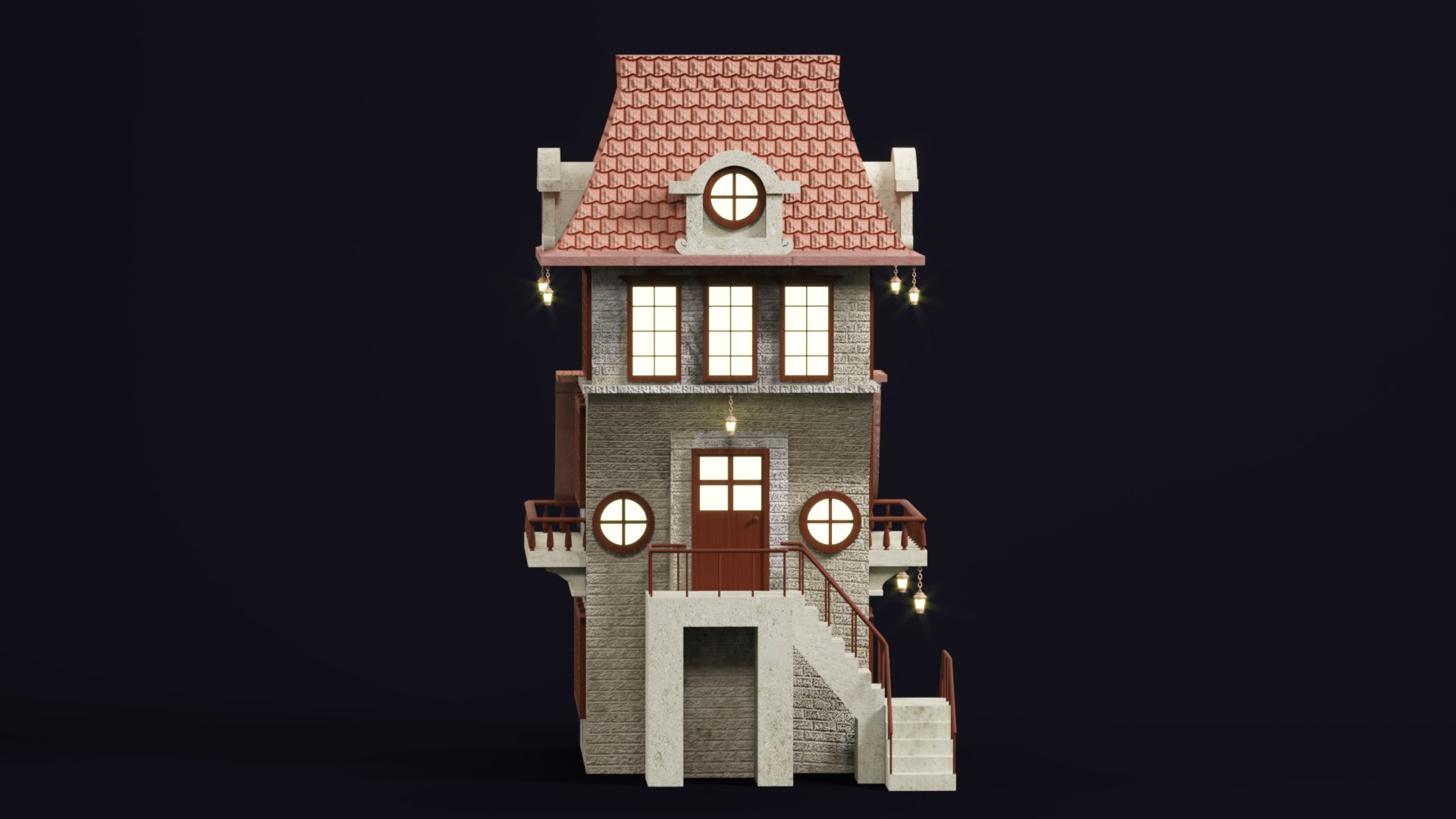Cartoon House model - TurboSquid 1879961