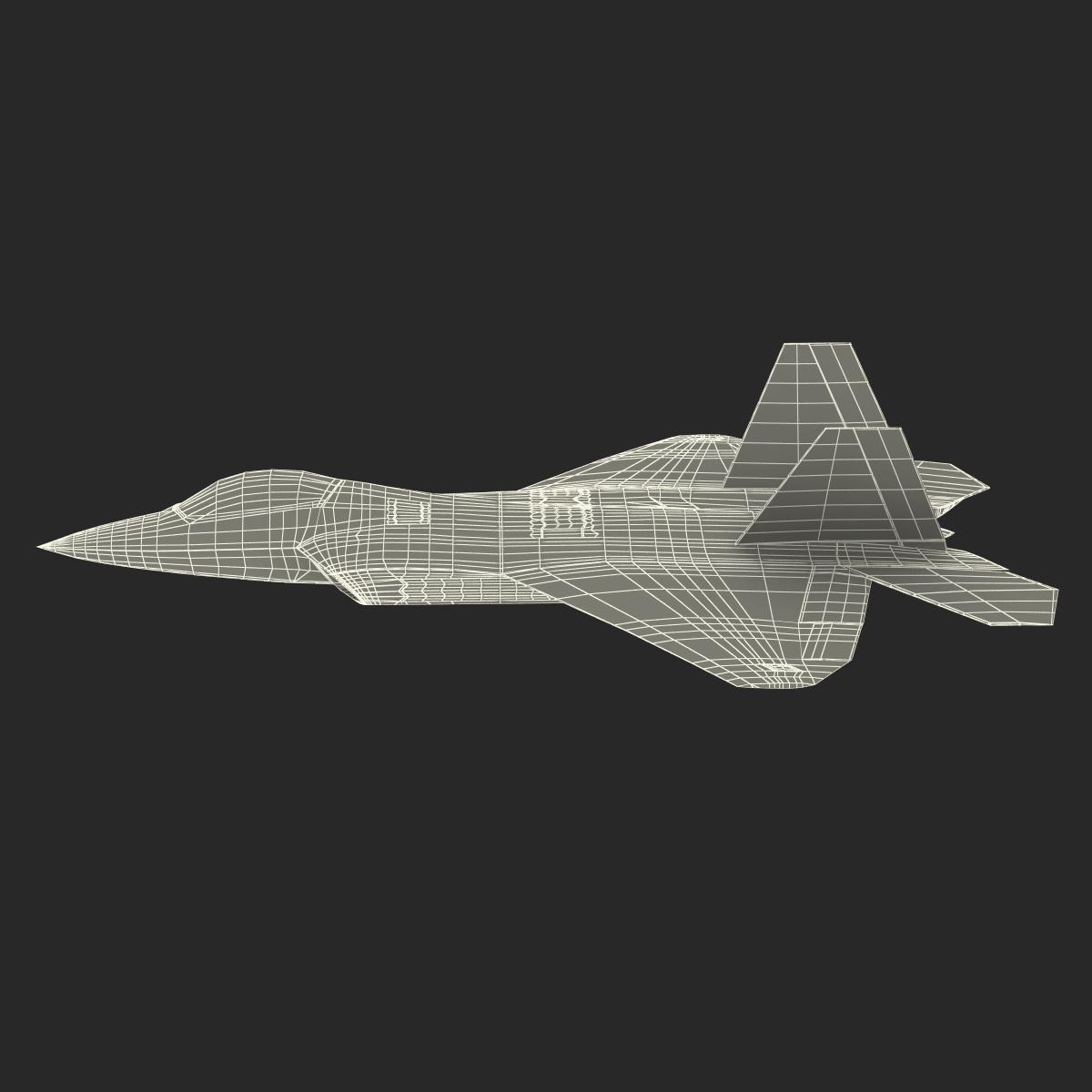realistic f-22 raptor rigged 3d model
