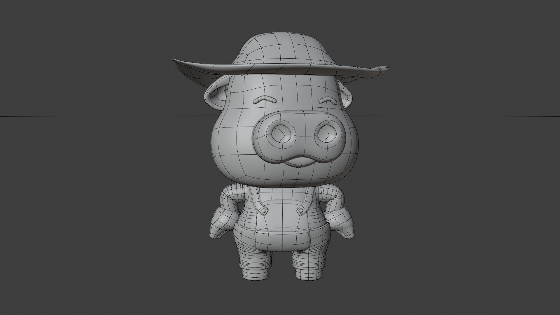Cute Pig 3D Illustration 3D Model - TurboSquid 2239220