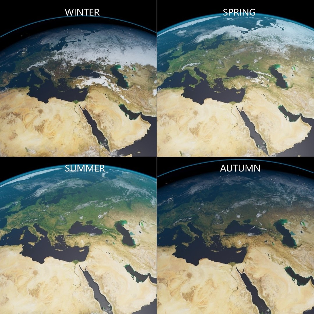Earth - 4 Seasons 3D Model - TurboSquid 1331488