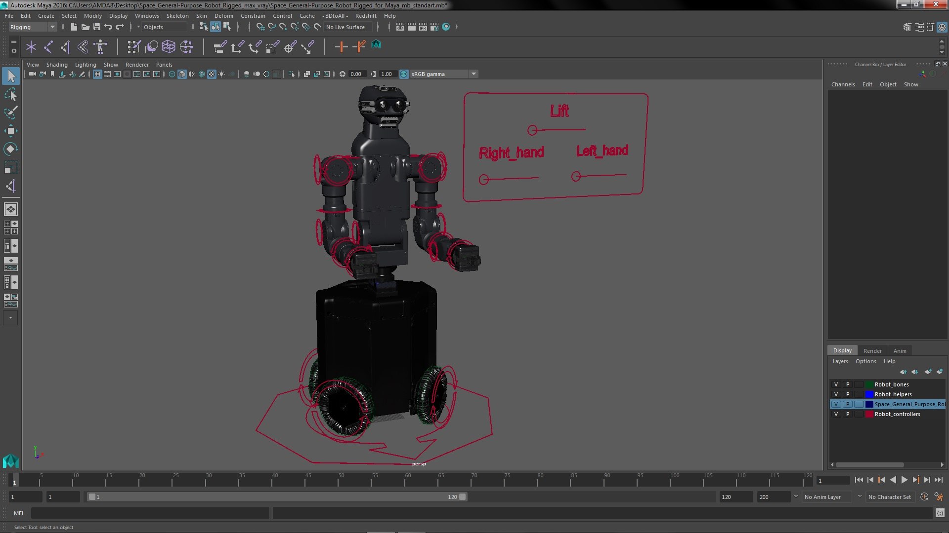 Space General-Purpose Robot Rigged for Maya 3D model - TurboSquid 1971766