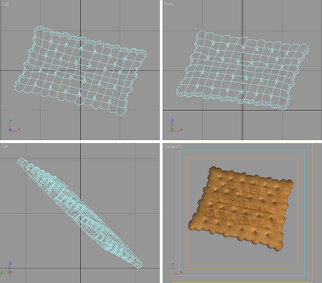 3d Classic Ulker Potibor Biscuit Model