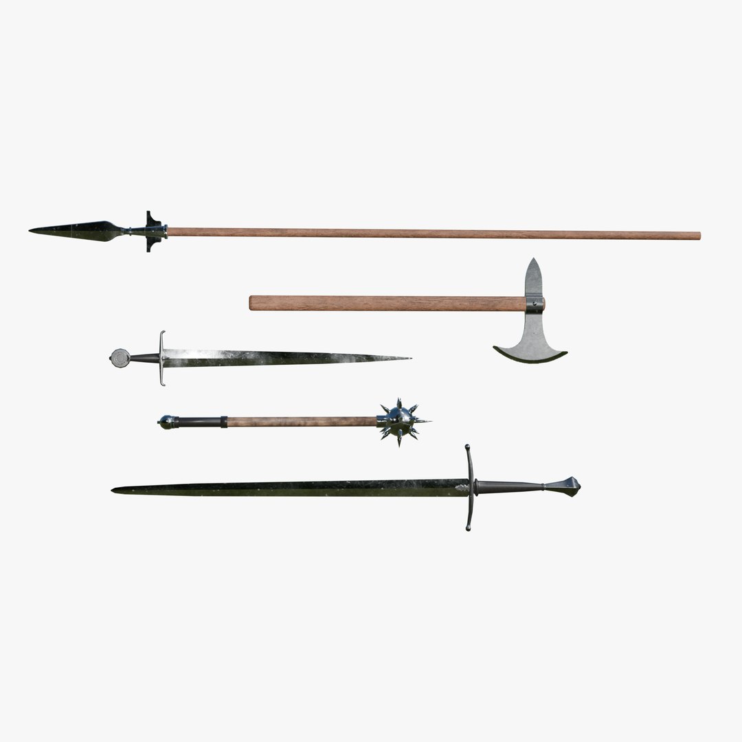 Realistic Medieval Weapons Pack A 3D - TurboSquid 2250037
