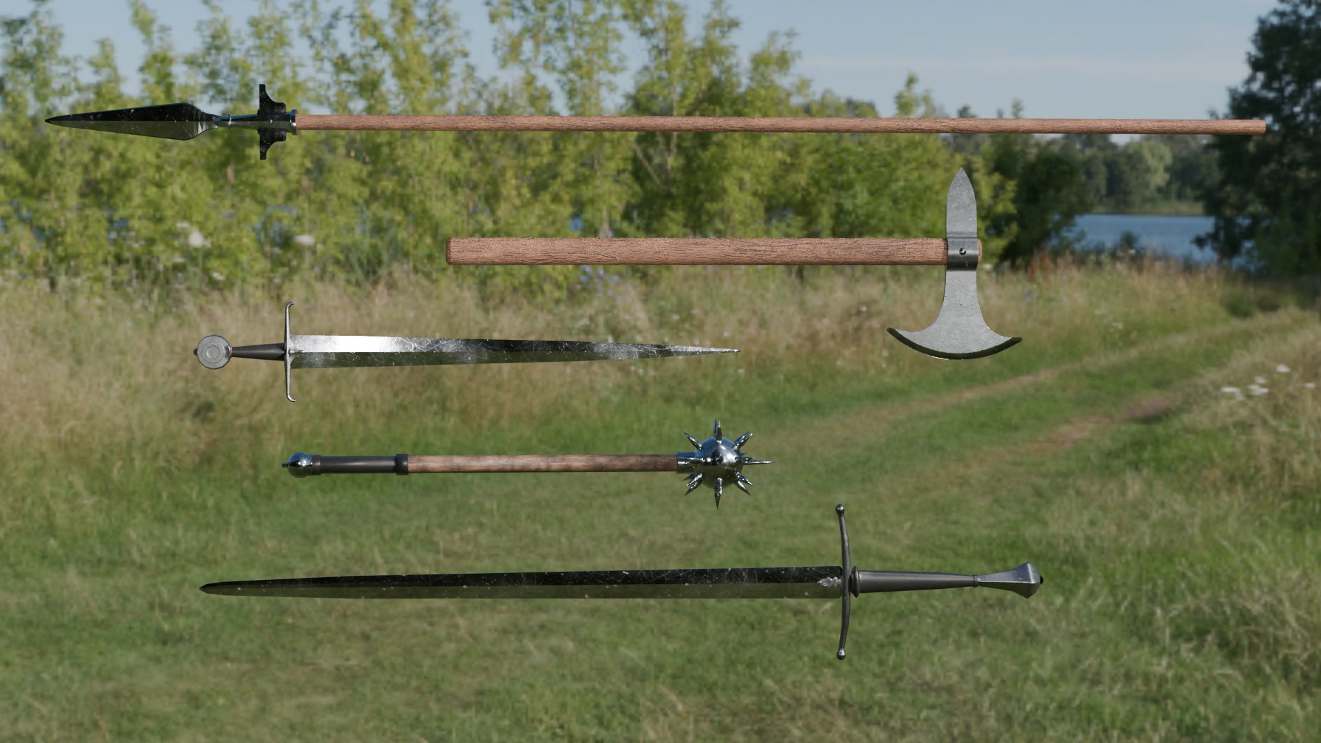 Realistic Medieval Weapons Pack A 3D - TurboSquid 2250037