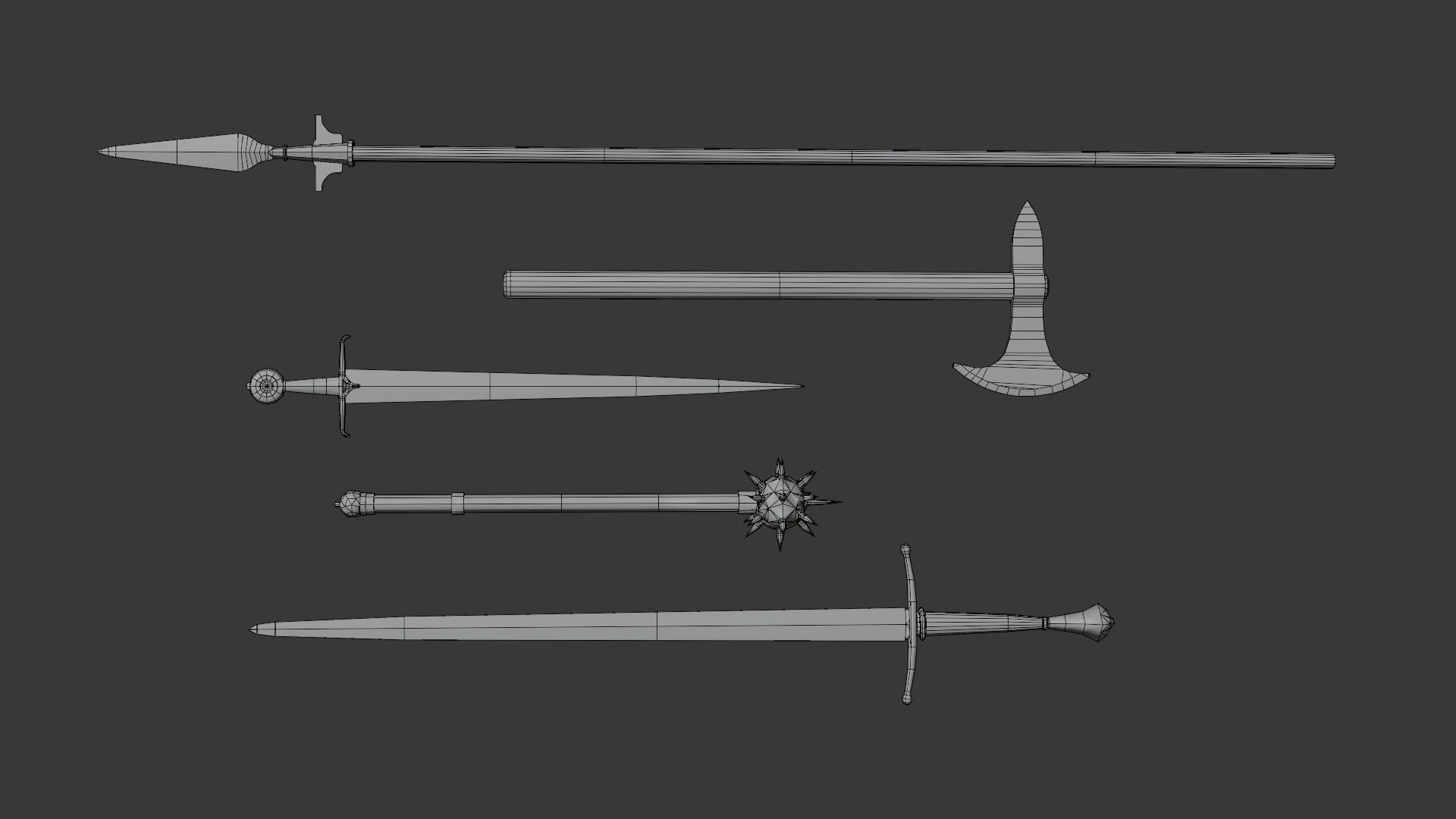 Realistic Medieval Weapons Pack A 3D - TurboSquid 2250037