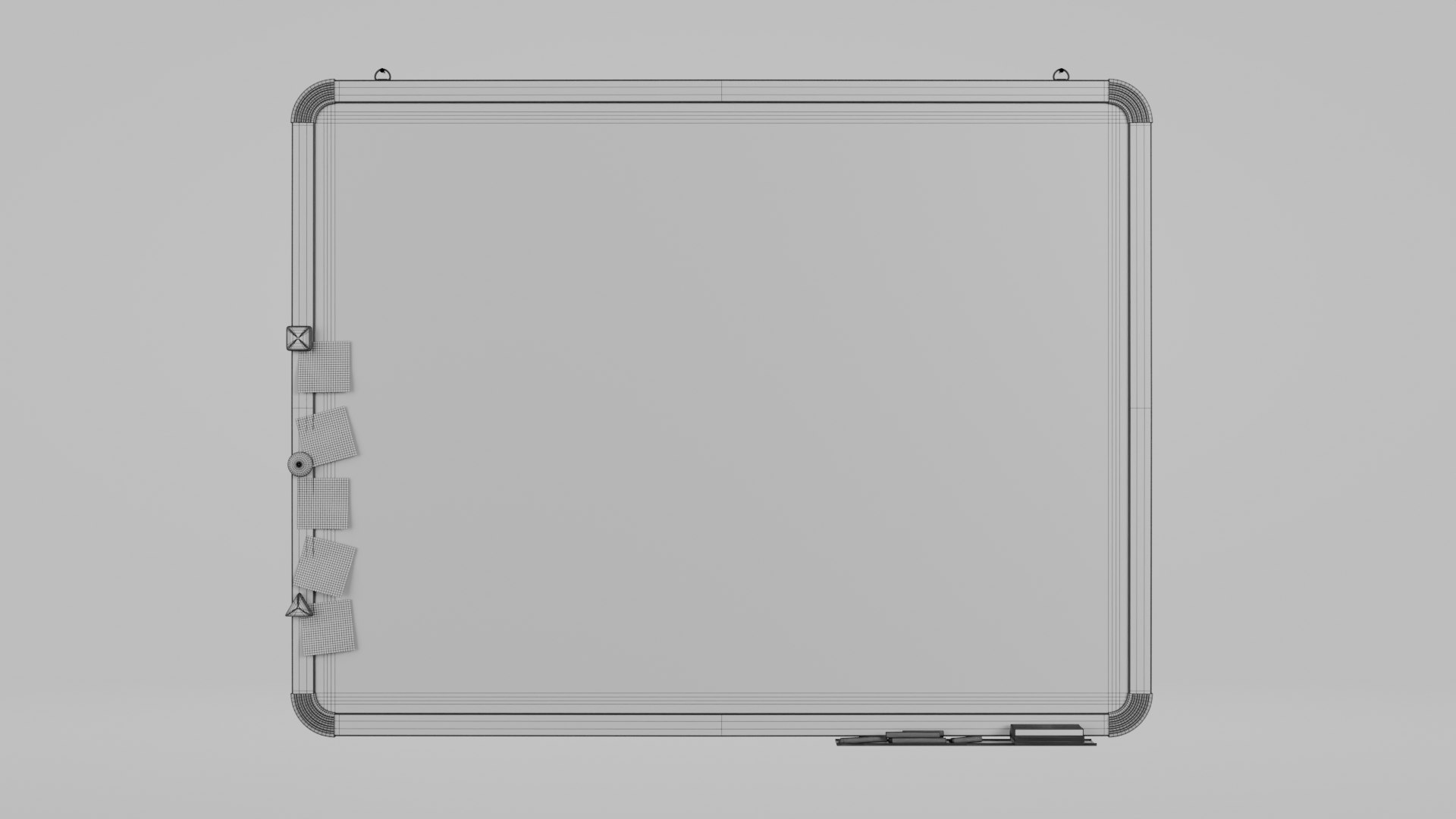 3D Customizable Wall-Mounted Blackboard - Rectangular Metal Writing ...