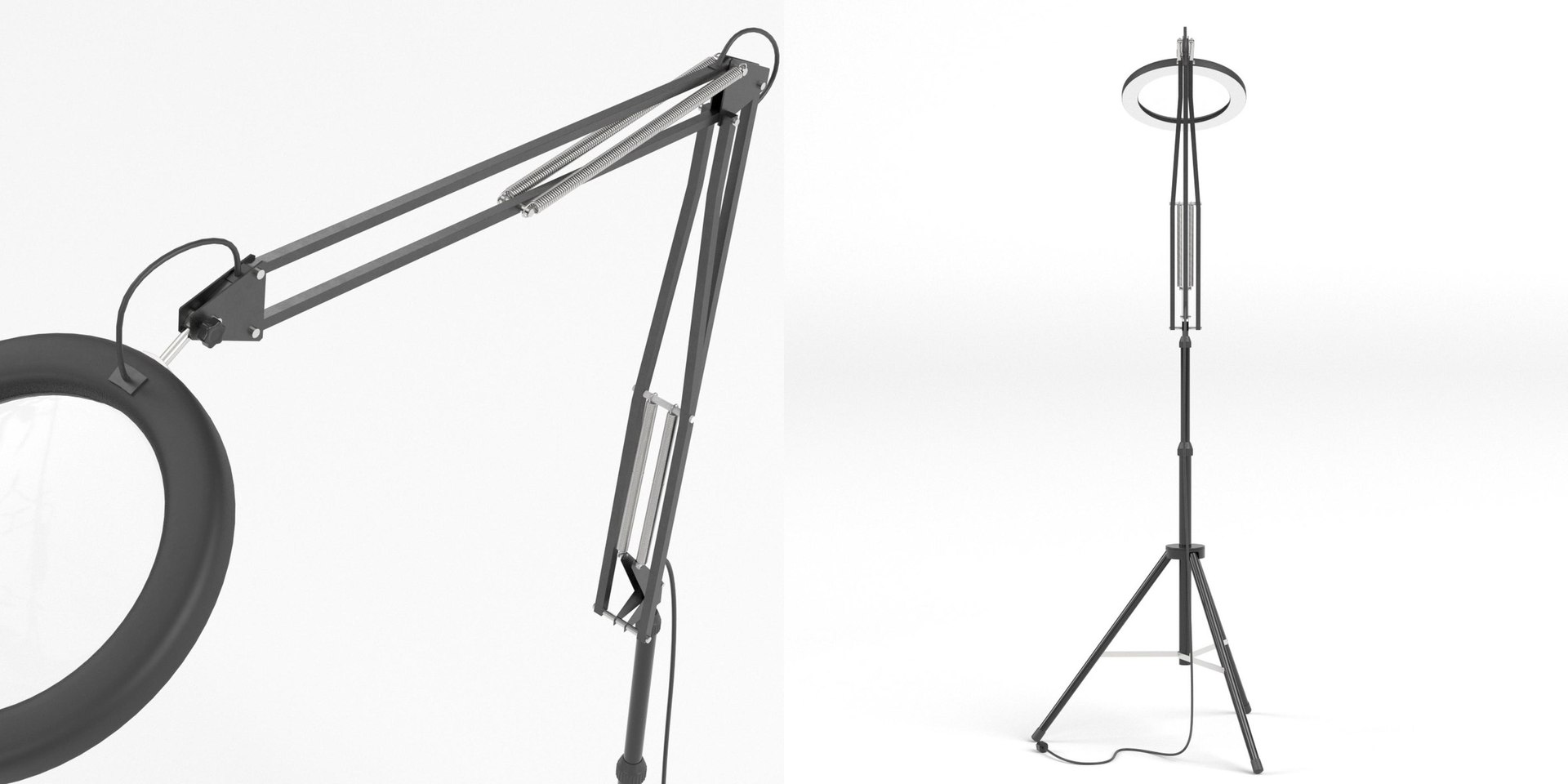 Magnifying Lamp With Tripod 3D Model - TurboSquid 2003021