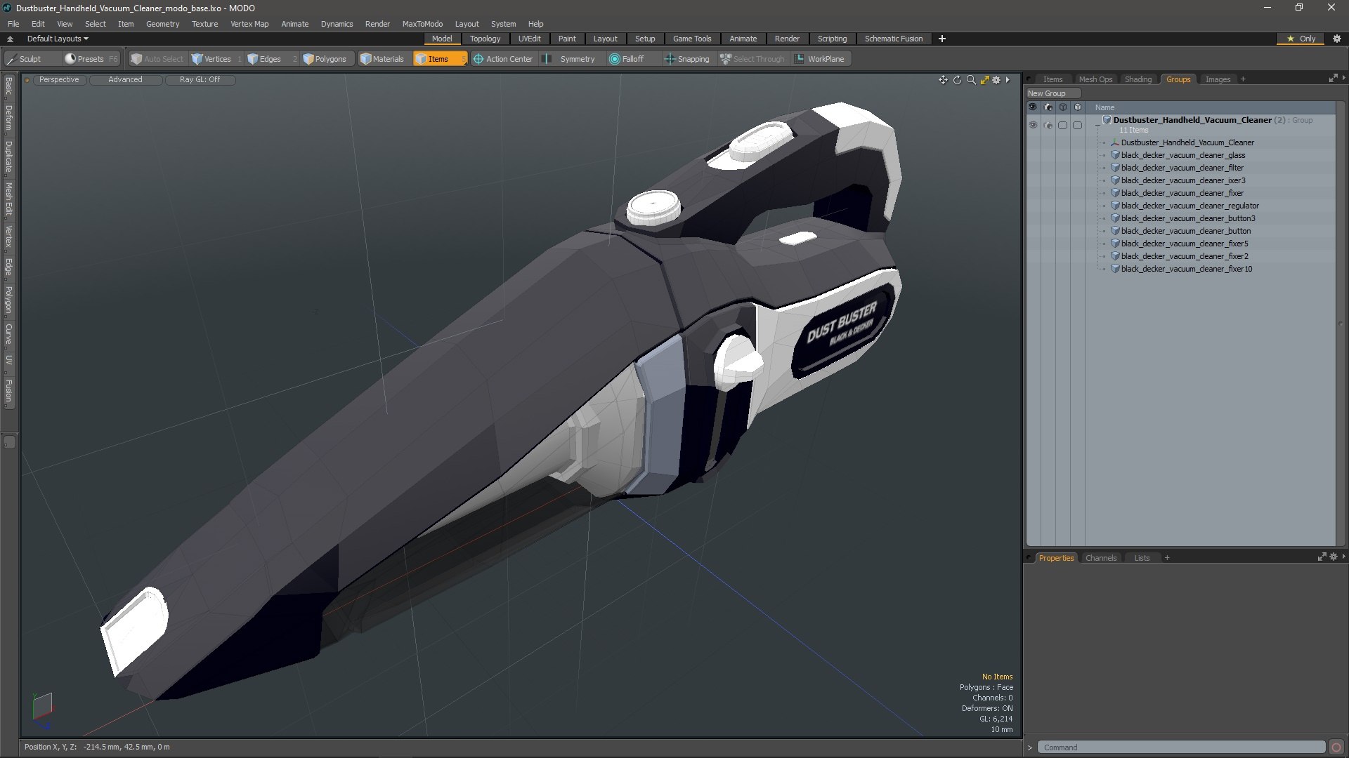 3D Dustbuster Handheld Vacuum Cleaner - TurboSquid 2193335