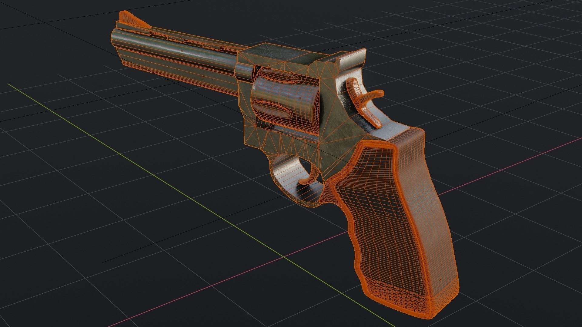 3D Revolver Game Ready Low Poly PBR 3D Model - TurboSquid 2183566