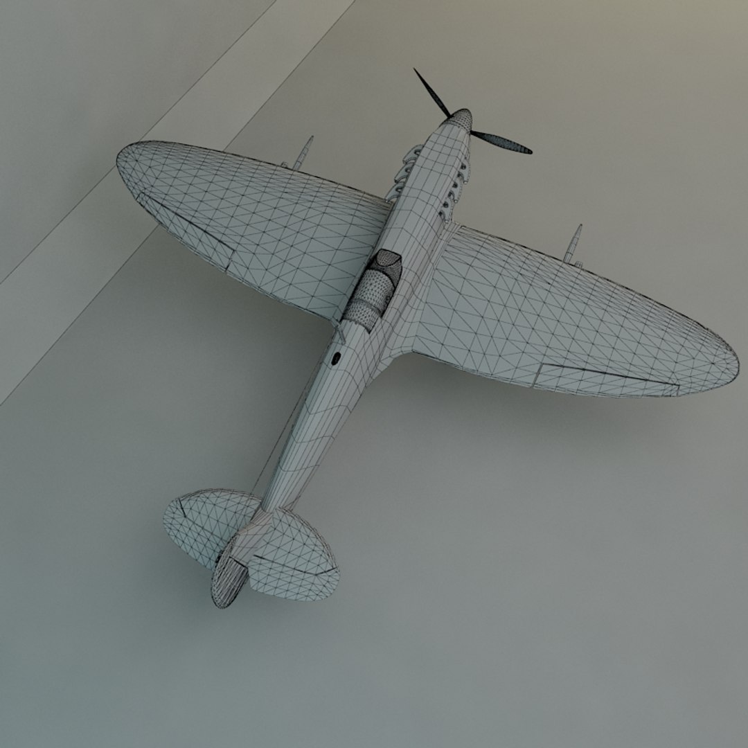 3d Spitfire Fighter Aircraft Model