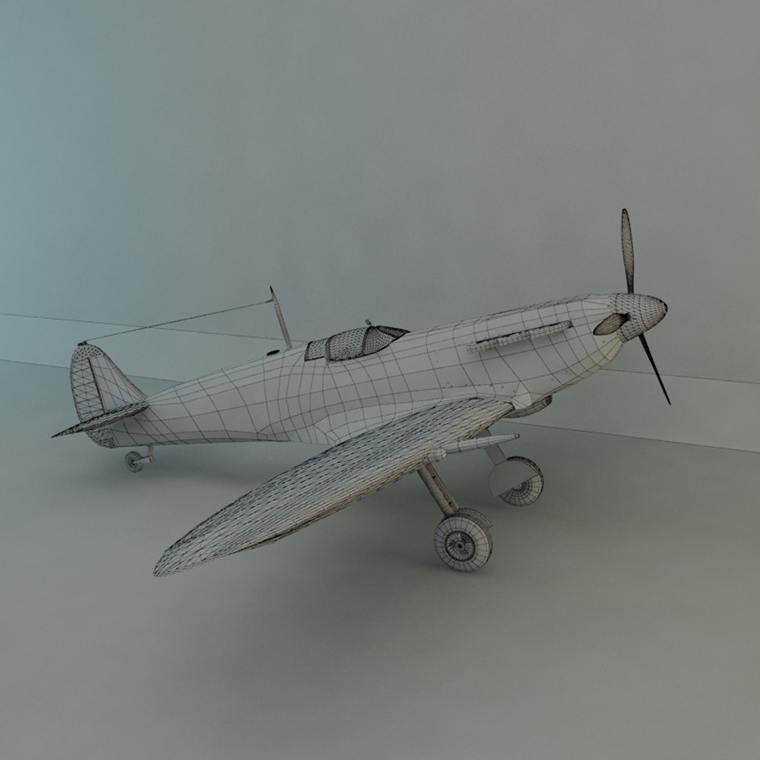3d Spitfire Fighter Aircraft Model