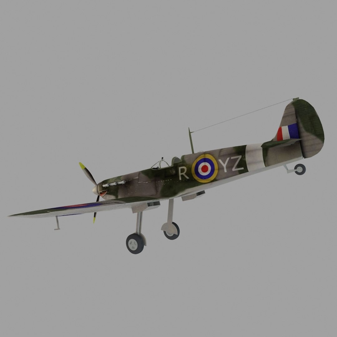 3d Spitfire Fighter Aircraft Model