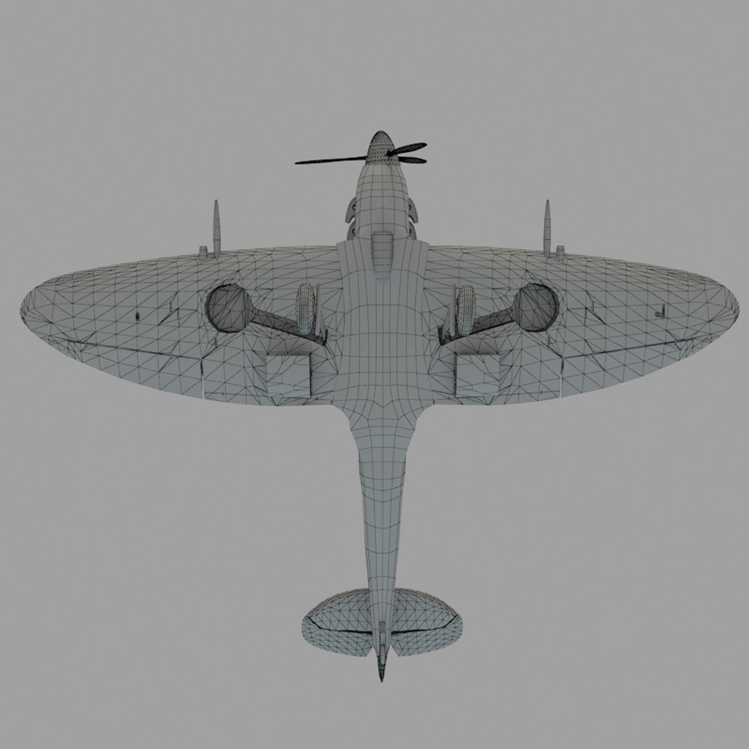 3d Spitfire Fighter Aircraft Model