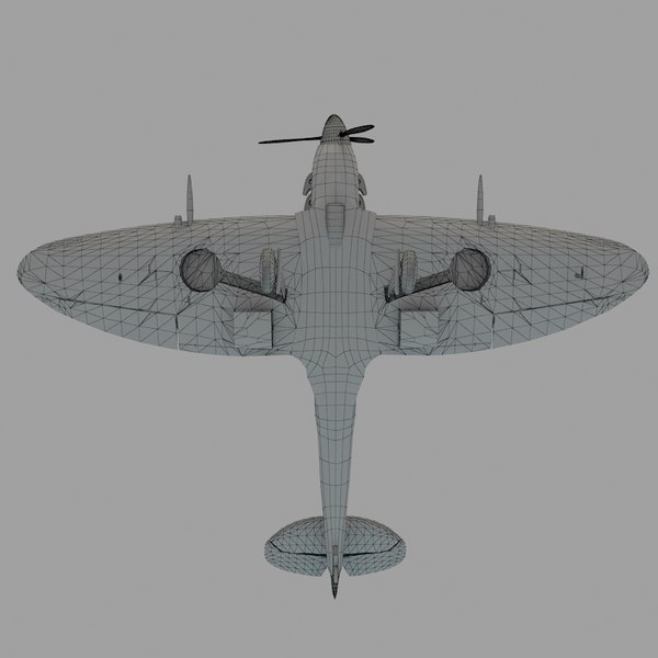 3d spitfire fighter aircraft model