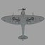 3d spitfire fighter aircraft model