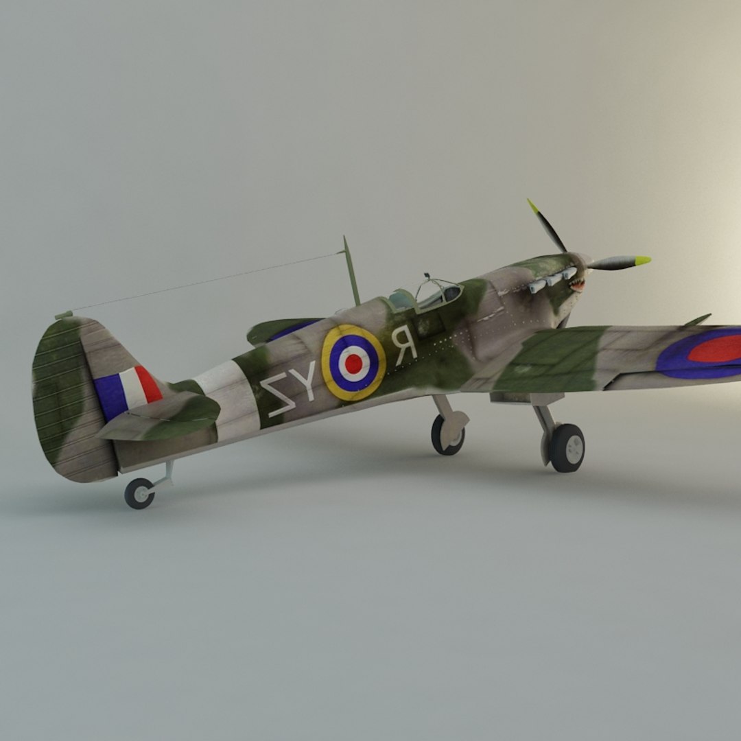 3d Spitfire Fighter Aircraft Model