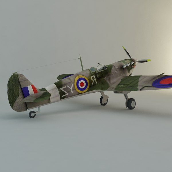 3d spitfire fighter aircraft model