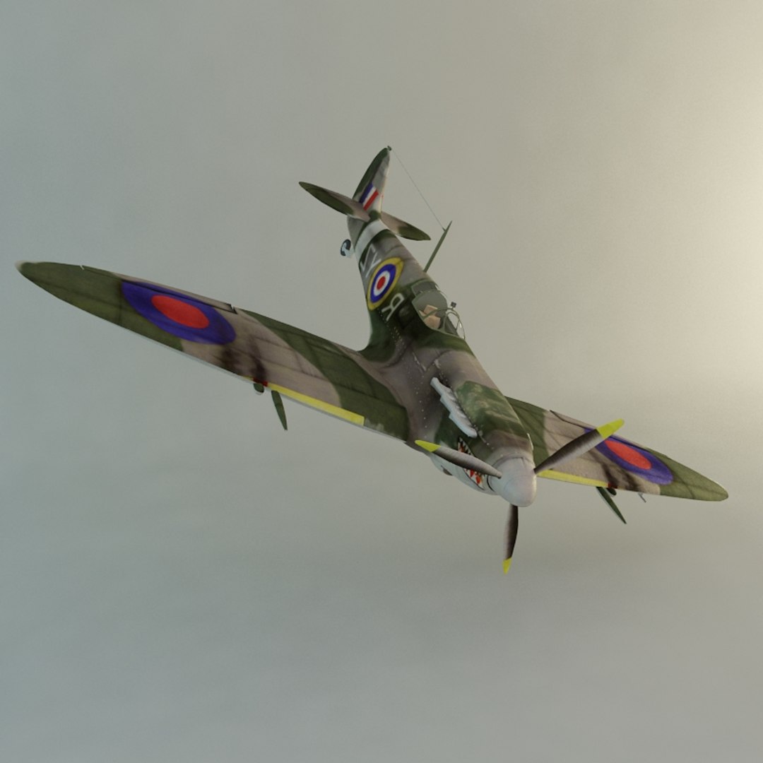 3d Spitfire Fighter Aircraft Model