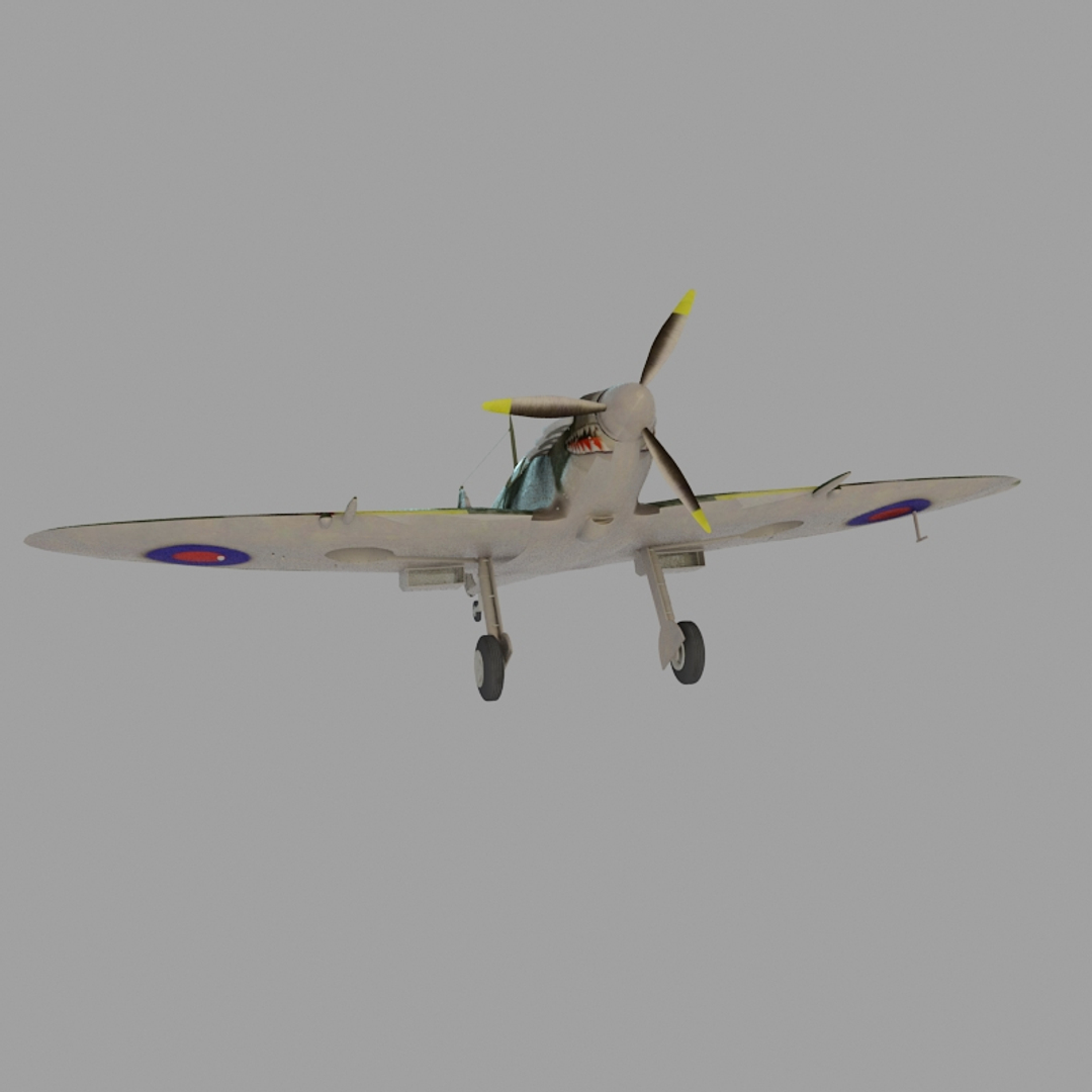 3d Spitfire Fighter Aircraft Model