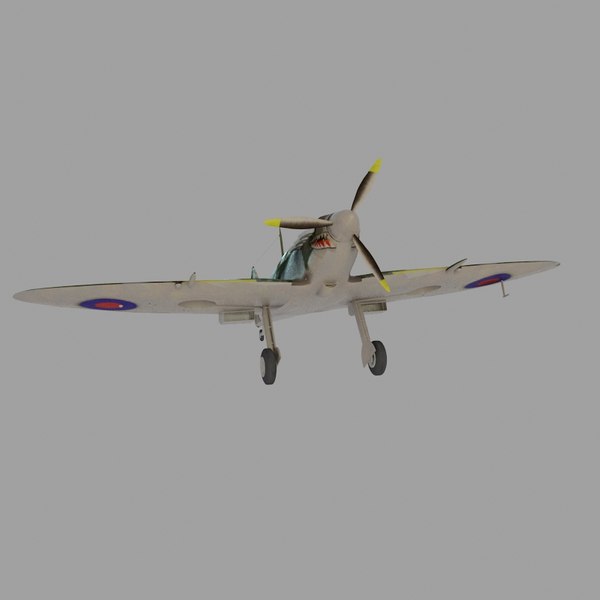 3d spitfire fighter aircraft model