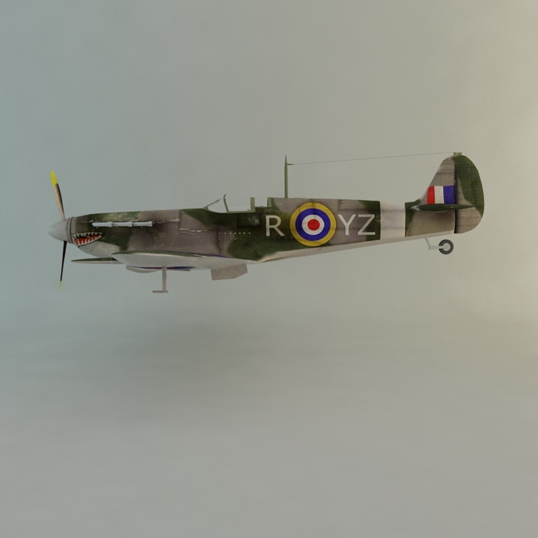 3d Spitfire Fighter Aircraft Model