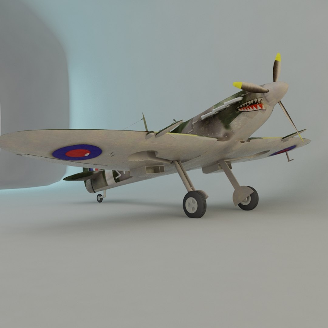 3d Spitfire Fighter Aircraft Model