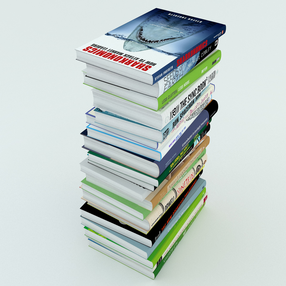 stack books 3d max